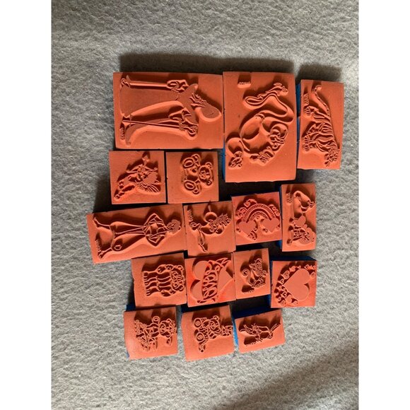 Office | Disney Aladdin Rubber Stamp Set 16 Pcs Genie Princess Jasmine ...